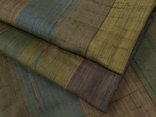 平和屋着物●上質な紬　縞　正絹　逸品　CAAW8702yc