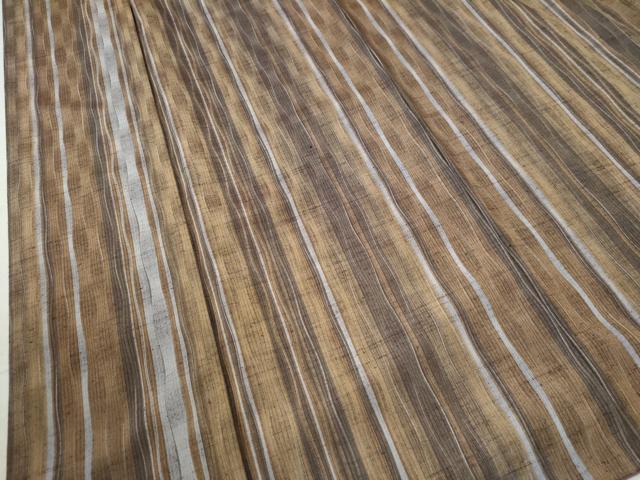 平和屋着物○上質な紬 よろけ縞 正絹 逸品 CAAW8703yc 平和屋着物