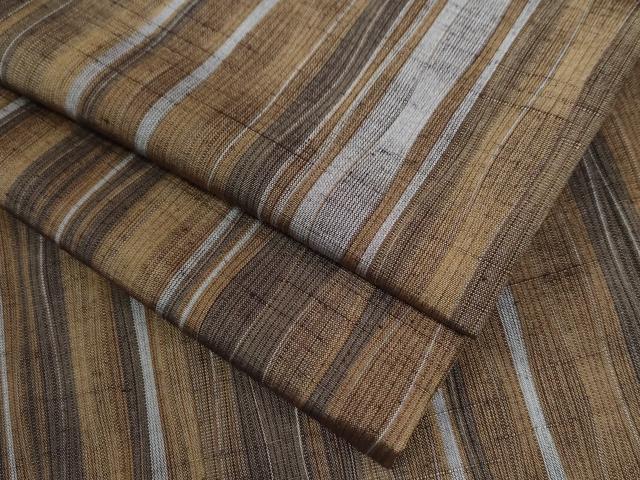 平和屋着物●上質な紬　よろけ縞　正絹　逸品　CAAW8703yc