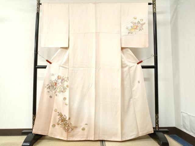 平和屋着物●金彩友禅　卓越技能者・名工・和田光正　訪問着　橘　葵　暈し染め　金彩　正絹　逸品　CAAW8705yc