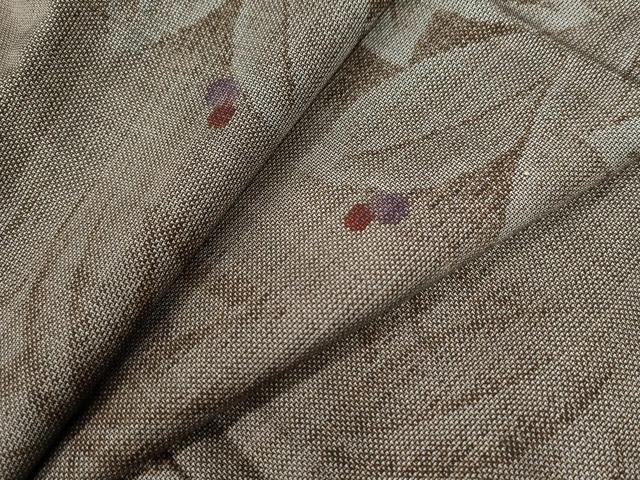 平和屋着物●本場大島紬　9マルキ　南天文　正絹　逸品　CAAW8755yc