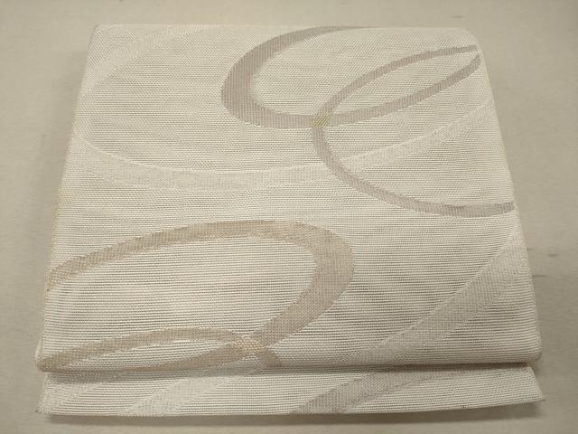 平和屋着物＊夏物　八寸名古屋帯　幾何学文　化繊　CAAW8928oy