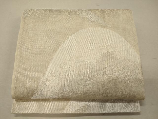 平和屋着物＊夏物　六通柄袋帯　遠山文　銀糸　正絹　逸品　CAAW8955oy