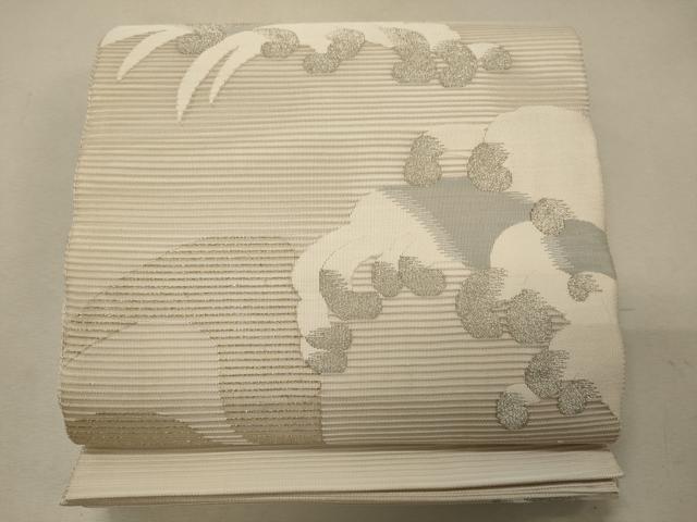 平和屋着物＊夏物　太鼓袋帯　絽綴れ　立波文　金銀糸　正絹　逸品　CAAW8975oy