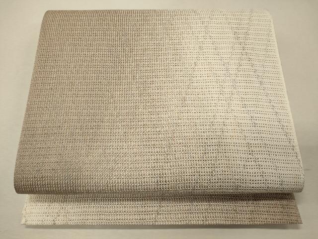 平和屋着物＊夏物　八寸名古屋帯　組織　霞文　銀糸　正絹　逸品　未使用　CAAW9020oy