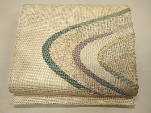 平和屋着物＊夏物　太鼓柄　本袋帯　流線文　金銀糸　正絹　逸品　CAAW9065oy