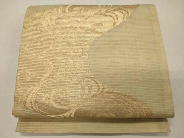 平和屋着物＊夏物　六通柄袋帯　流水文　金糸　正絹　逸品　CAAW9087oy