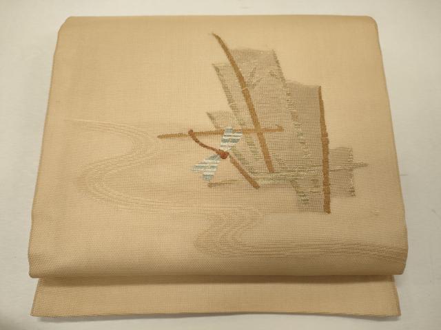 平和屋着物＊夏物　九寸開き名古屋帯　とんぼ　金銀糸　正絹　逸品　CAAW9100oy