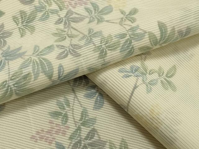 平和屋着物＊夏物　小紋　絽　草花文　正絹　逸品　CAAW9870gh