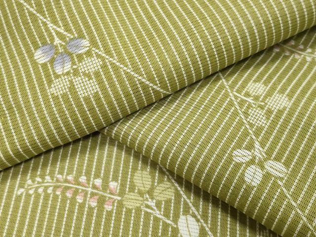 平和屋着物＊夏物　小紋　絽　萩文　洗える着物　CAAW9884gh