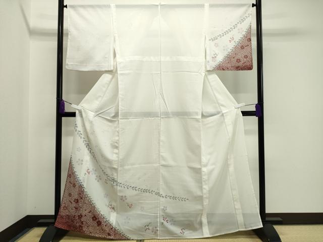 平和屋着物＊夏物　訪問着　絽　舞桜花文　洗える着物　CAAW9897gh