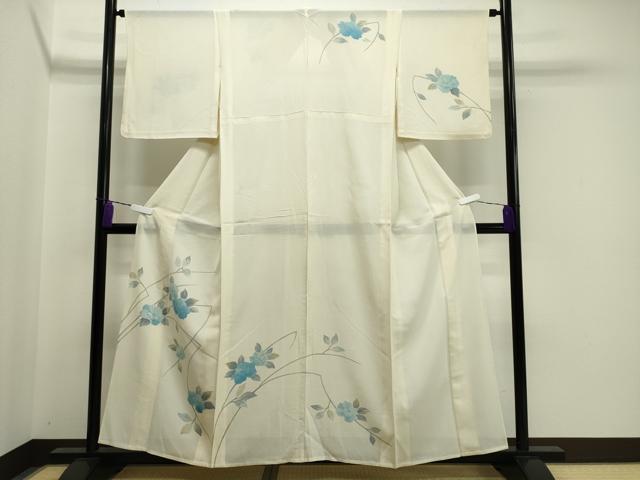 平和屋着物＊夏物　訪問着　絽　枝花文　正絹　逸品　CAAW9907gh