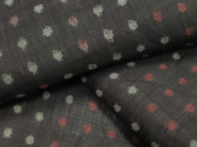 平和屋着物＊夏物　上布　吉祥丸文　麻　逸品　CAAW9914gh