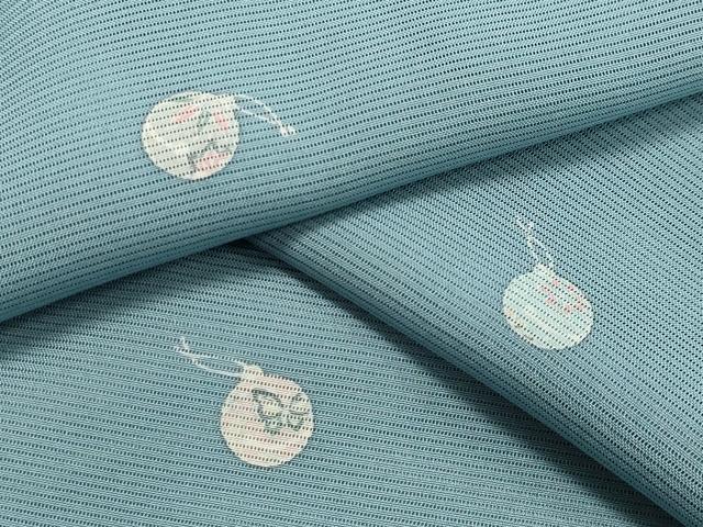 平和屋着物＊夏物　小紋　絽　鈴花蝶文　正絹　逸品　CAAW9941gh