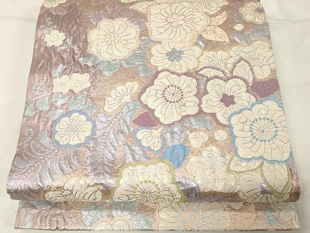 平和屋着物●両面　六通柄袋帯　辻が花　金銀糸　正絹　逸品　CAAX0499yk