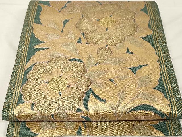 平和屋着物●六通柄袋帯　舞花文　金糸　正絹　逸品　CAAX0503yk