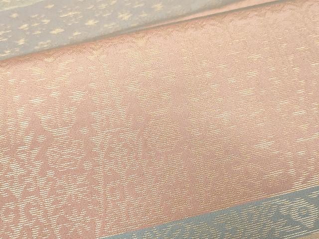 平和屋着物○両面 全通柄 本袋帯 横段花文 金糸 正絹