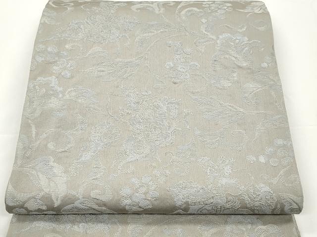 平和屋着物●六通柄袋帯　玉露　正倉院狩猟文錦　正絹　逸品　CAAX0783yk