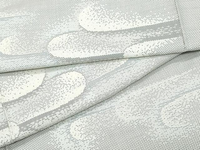 平和屋着物●本場大島紬　白大島　9マルキ　霞文　正絹　逸品　CAAX0824vf