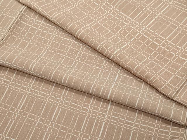 平和屋着物●上質な小紋　格子柄　正絹　逸品　CAAX0853vf