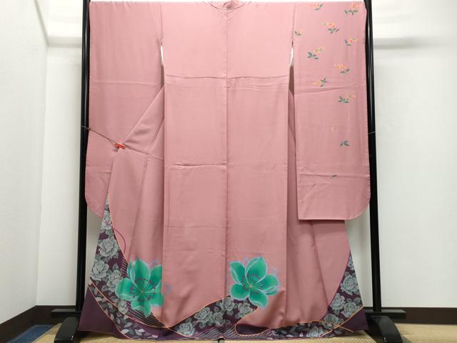 平和屋着物●豪華振袖　舞花文　金彩　正絹　逸品　CAAX0893vf