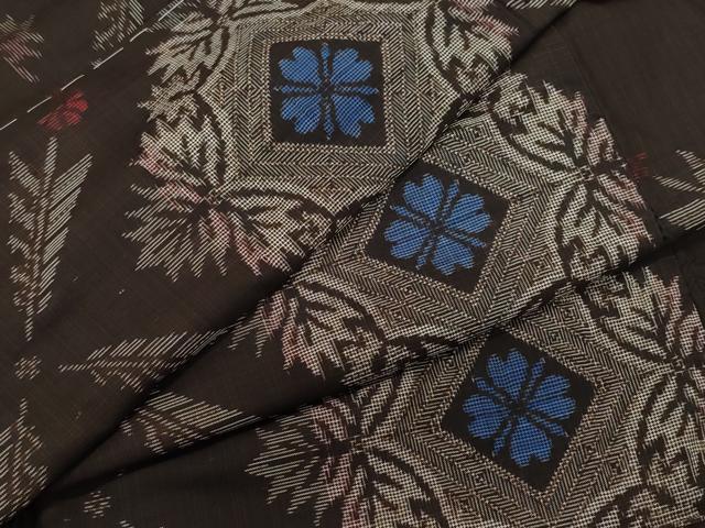 平和屋着物●アンティーク大島　本場大島紬　龍郷絣　正絹　逸品　CAAX0898vf