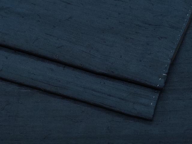 平和屋着物●男性　髭紬　濃紺色　キングサイズ　正絹　逸品　CAAX0913vf