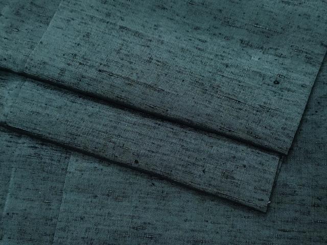 平和屋着物●男性　紬　錆鉄御納戸色　正絹　逸品　CAAX0914vf