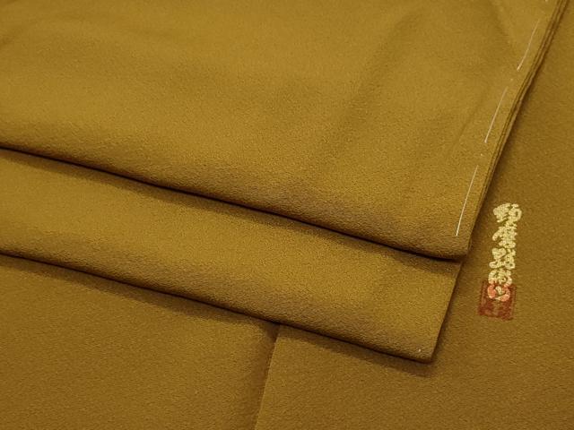 平和屋着物●上質な色無地　作家物　芝翫茶色　正絹　逸品　未使用　CAAX0915vf