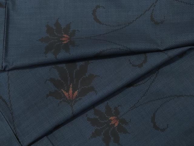 平和屋着物●本場大島紬　9マルキ　更紗花唐草文　正絹　逸品　CAAX0917vf