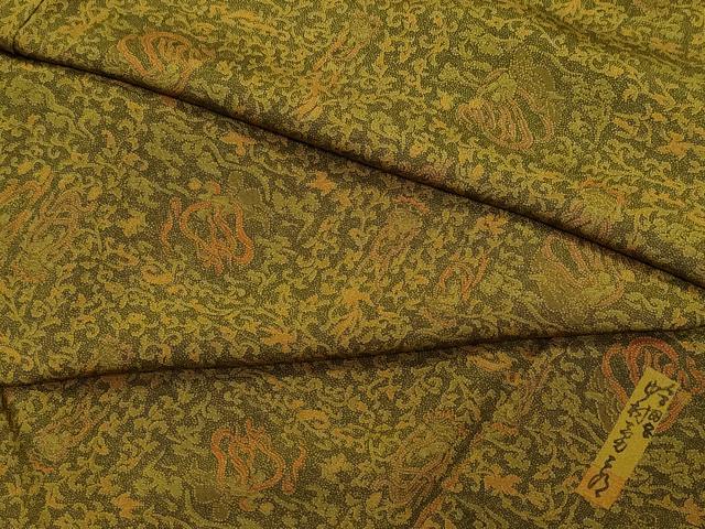 平和屋着物●重要無形文化財　人間国宝　中村勇二郎　小紋　更紗花文　正絹　逸品　CAAX0936vf