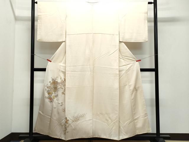 平和屋着物●金彩友禅　卓越技能者・名工・和田光正　訪問着　風景草花文　金彩　正絹　逸品　CAAX0939vf