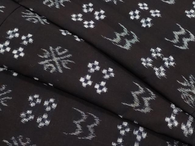 平和屋着物●久留米絣　単衣　絣文様　綿　逸品　CAAX0966vf