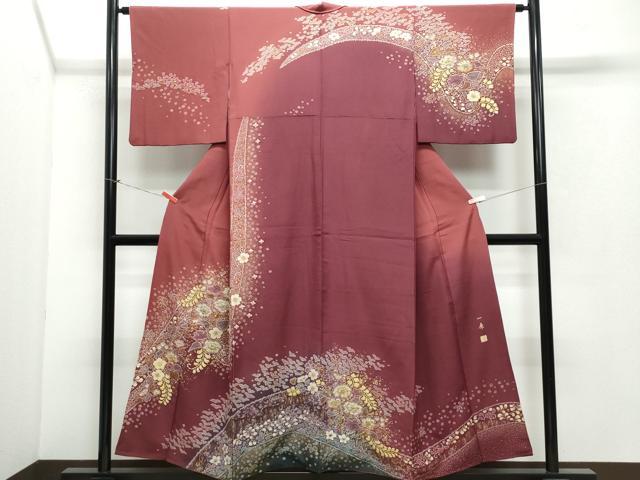 平和屋着物●吉乃一廉　幻の辻が花　訪問着　金彩　正絹　逸品　CAAX0995vf