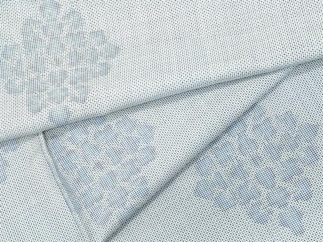 平和屋着物●本場大島紬　白大島　7マルキ　吉祥花文　正絹　逸品　CAAX1033vf