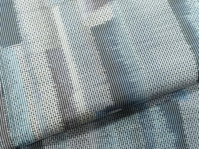 平和屋着物○本場大島紬 白大島 7マルキ 吉祥文 総絣 証紙付き 正絹