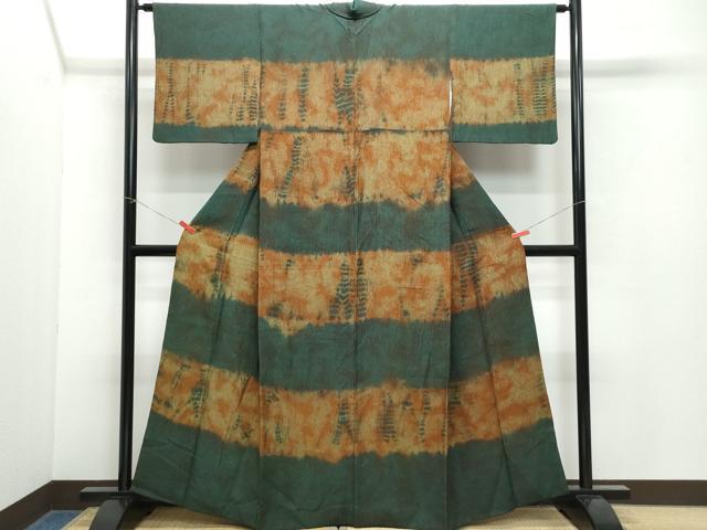 平和屋着物●訪問着　ふくれ織り　霞文　正絹　逸品　CAAX1057vf