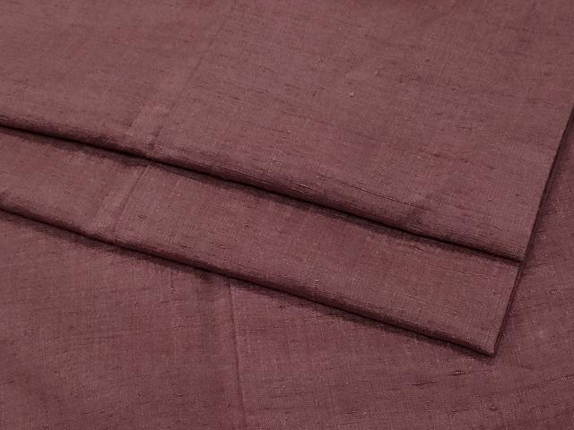 平和屋着物●結城紬　紫鳶色　正絹　逸品　CAAX1065vf