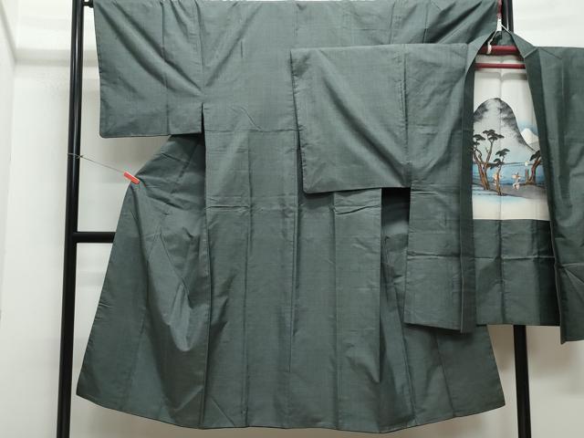 平和屋着物○男性 本場大島紬 アンサンブル 100亀甲 総詰め 正絹 逸品