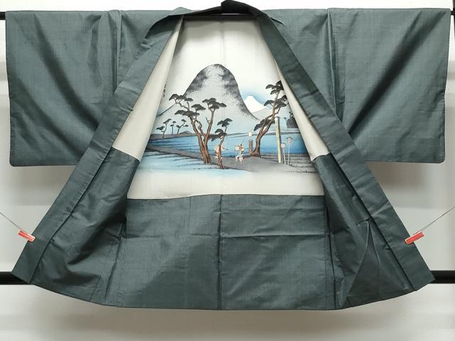 平和屋着物○男性 本場大島紬 アンサンブル 100亀甲 総詰め 正絹 逸品