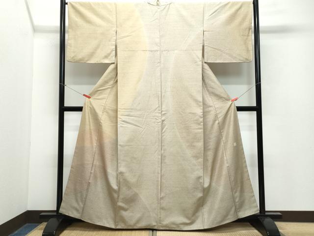 平和屋着物●石川県指定無形文化財　牛首紬　白山工房　手織り　訪問着　霞文　正絹　逸品　CAAX1083vf