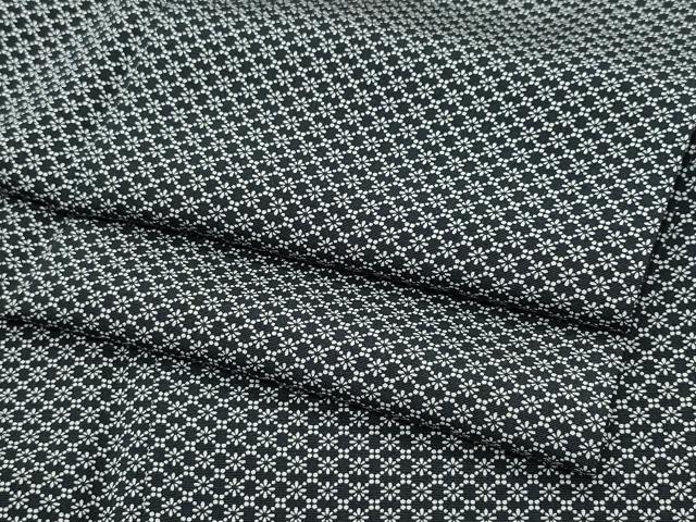 平和屋着物●江戸小紋　舞花文　黒地　正絹　逸品　CAAX1095vf