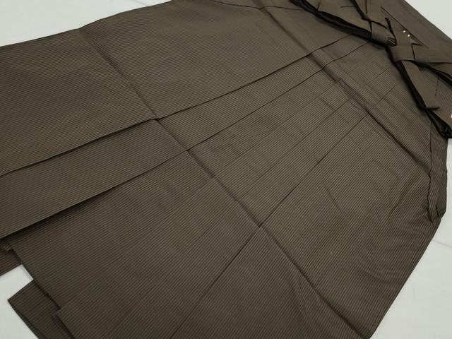 平和屋着物●男性　馬乗り袴　間道　三越扱い　正絹　逸品　CAAX1109vf