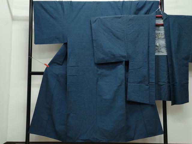 平和屋着物●男性　紬　髭紬・羽織セット　褐返色　正絹　逸品　CAAX1111vf