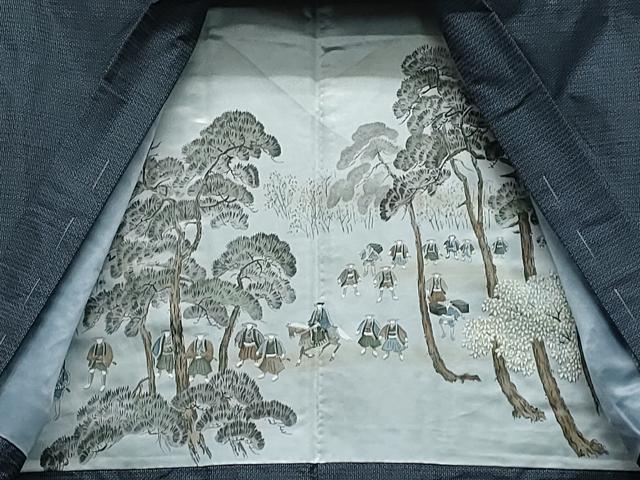 平和屋着物○男性 本場大島紬 アンサンブル・長襦袢セット 100亀甲 総