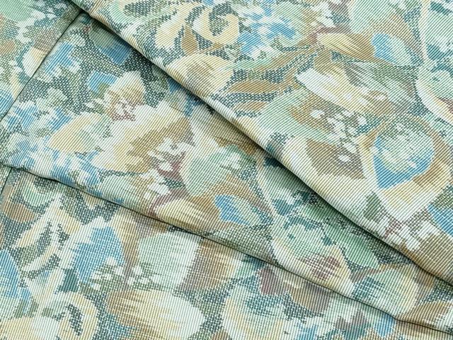 平和屋着物●本場大島紬　草花文　正絹　逸品　CAAX1131vf