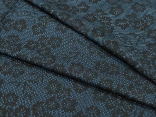 平和屋着物●本場大島紬　7マルキ　笹花文　正絹　逸品　CAAX1140vf