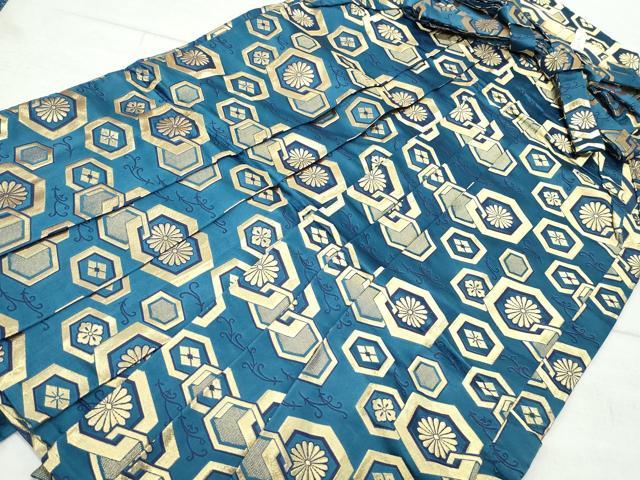 平和屋着物●男性　馬乗り袴　舞台衣装　亀甲花文　金糸　CAAX1160vf