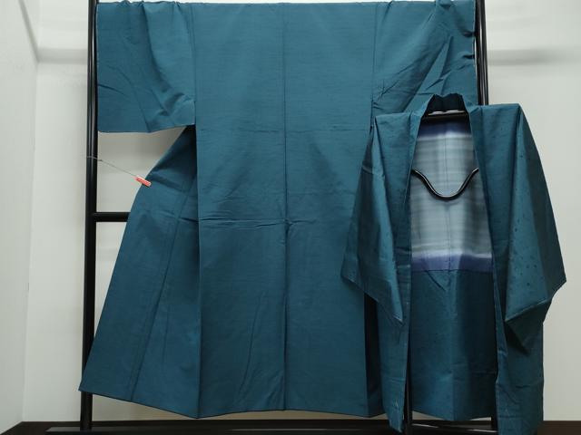 平和屋着物●男性　紬　髭紬羽織セット　褐返色　キングサイズ　正絹　逸品　未使用　CAAX1167vf