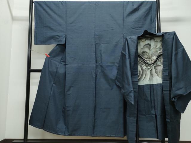 平和屋着物●男性　本場大島紬　アンサンブル　80亀甲　正絹　逸品　CAAX1170vf